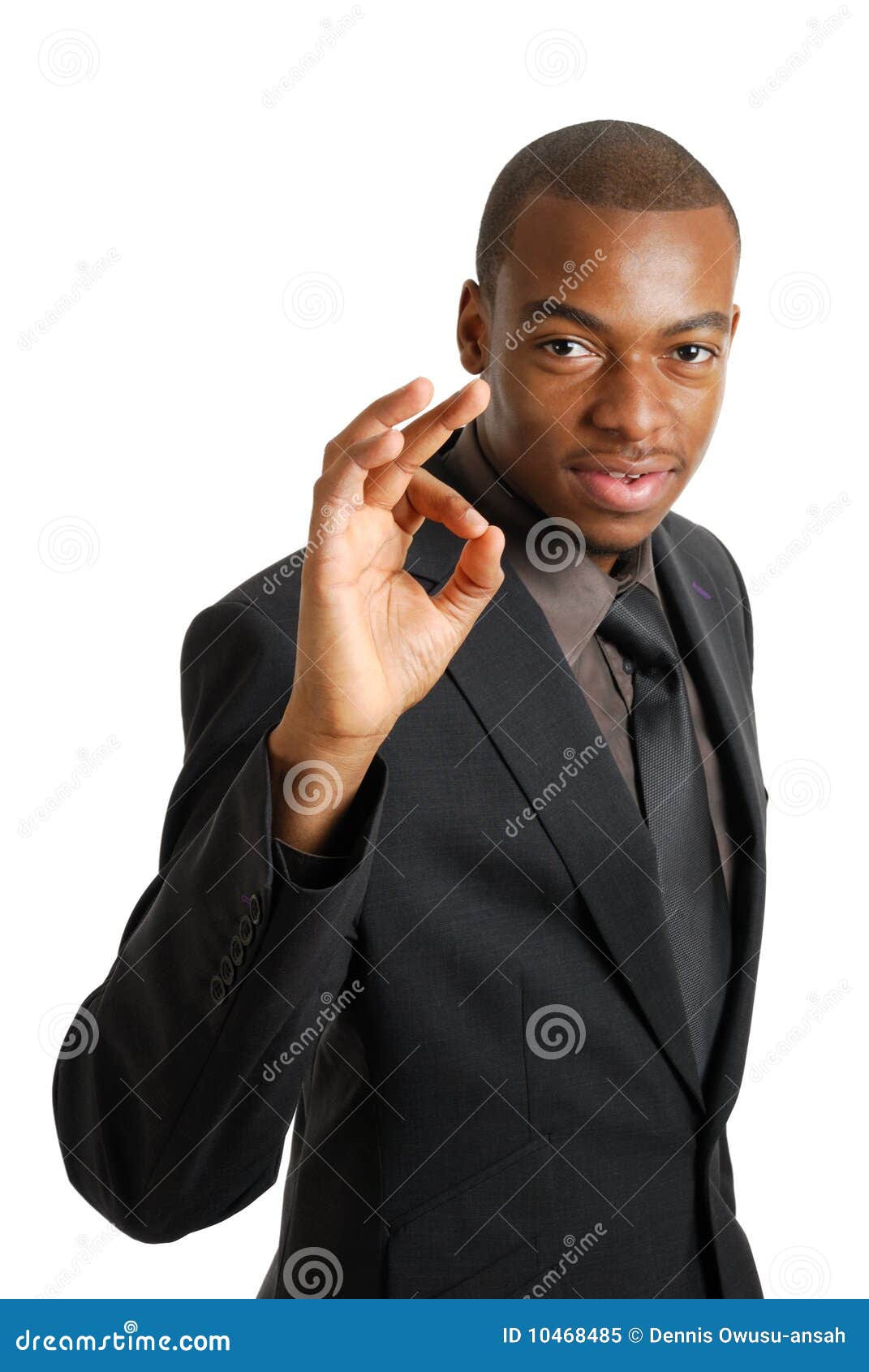 Business Man Gesturing Okay Stock Image - Image of okay, ethnic: 10468485