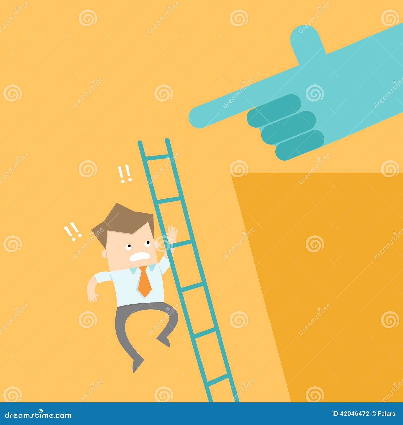 Business Man Get Competitor Attack Stock Vector - Illustration of ...