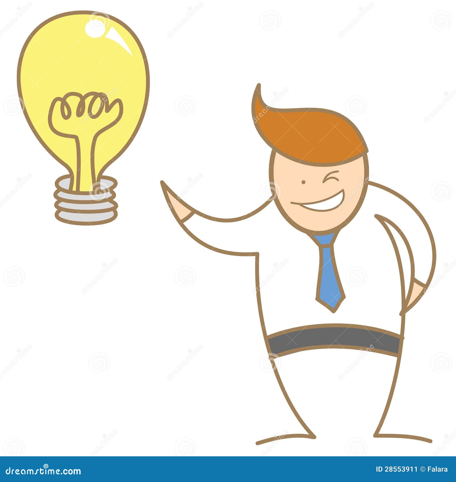 Business man get good idea stock vector. Illustration of idea - 28553911