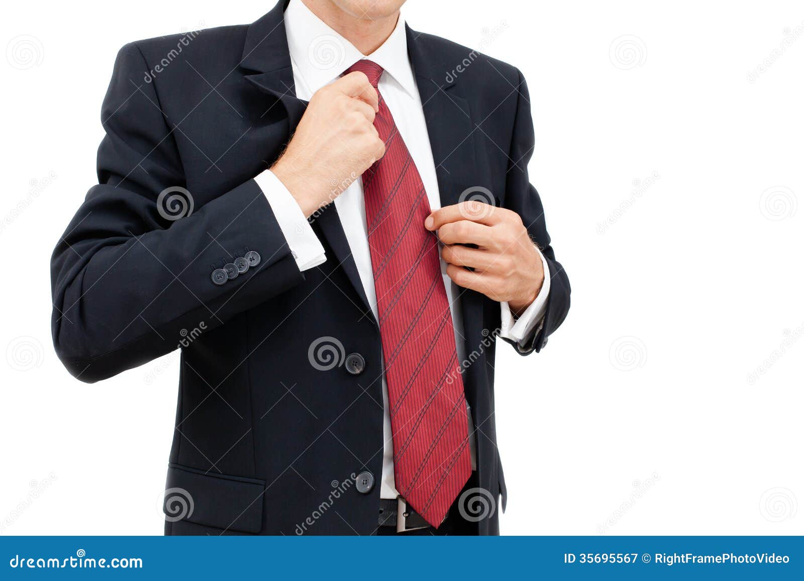 A Business Man Getting Dressed and Ready for Work Stock Image - Image ...