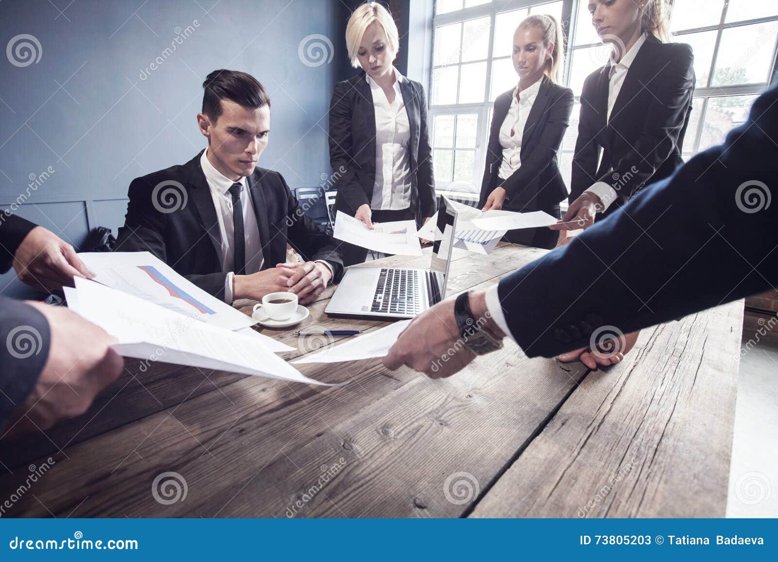 Business Man Getting Extra Work Stock Image - Image of office, paper ...