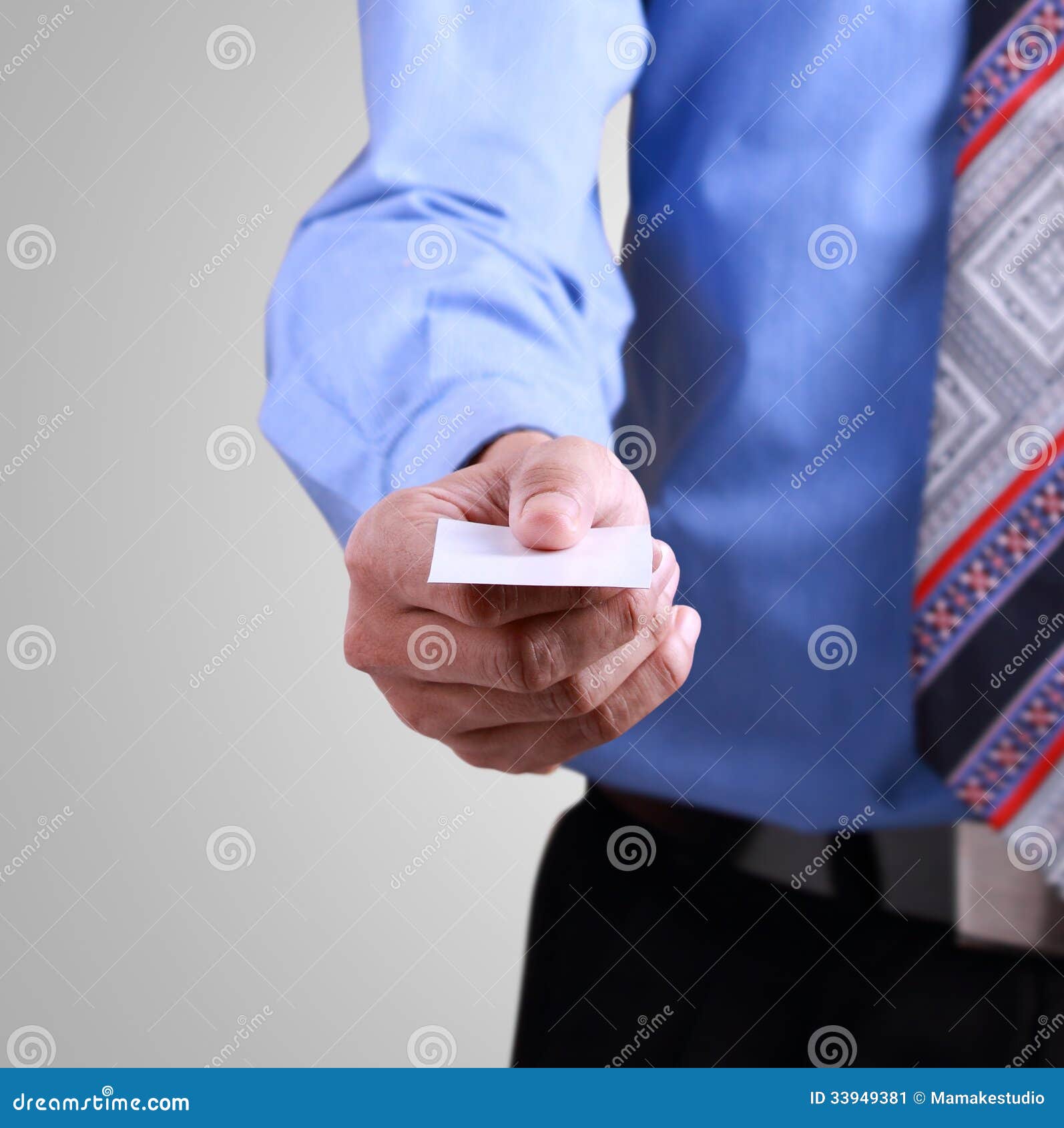 Business Man Give a Card Template Stock Image - Image of company, label ...