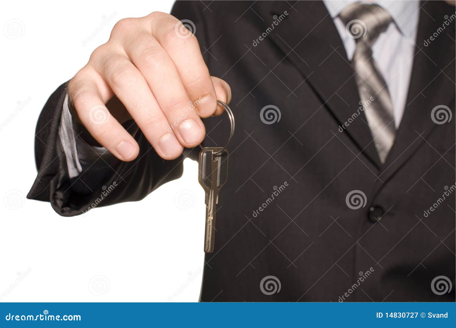 Business man give a key stock image. Image of finger - 14830727