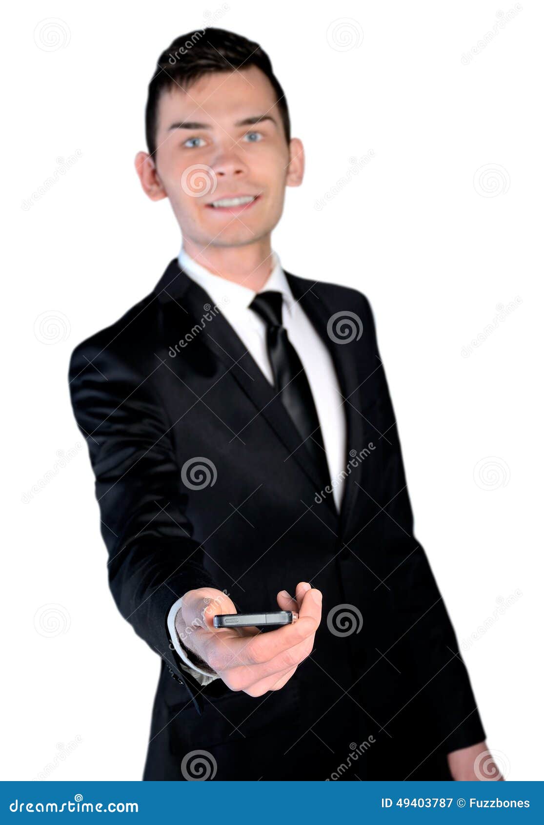 Business man give phone stock image. Image of holding - 49403787