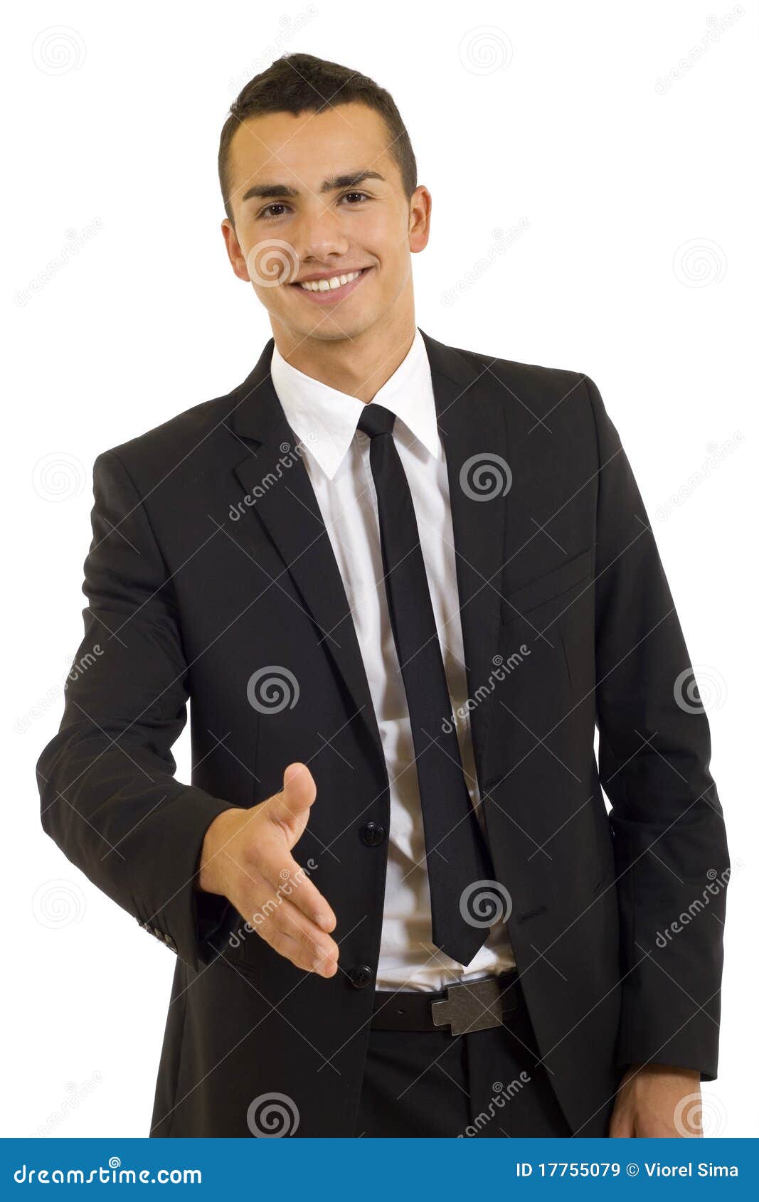 Business Man Giving Handshake Stock Image - Image of hand, cheer: 17755079