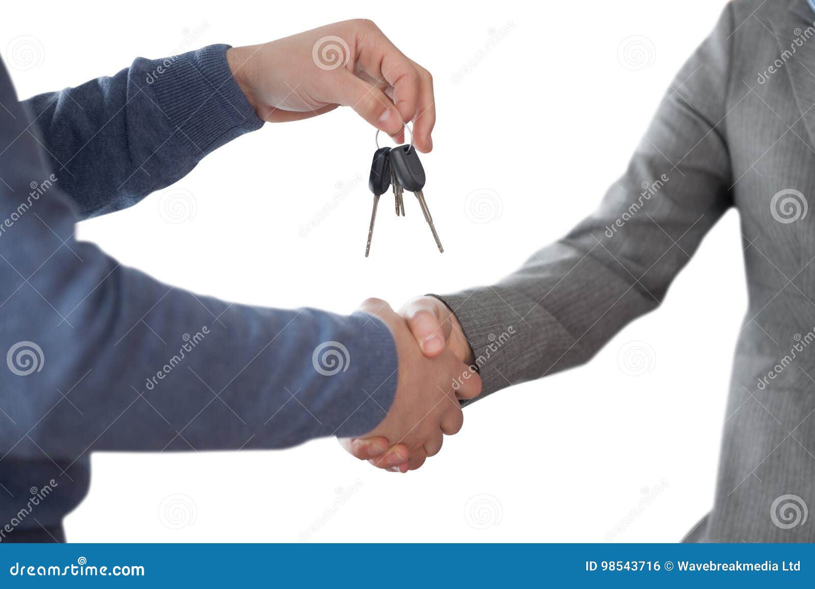 Business Man Giving Keys and Shaking Hands Stock Photo - Image of keys ...