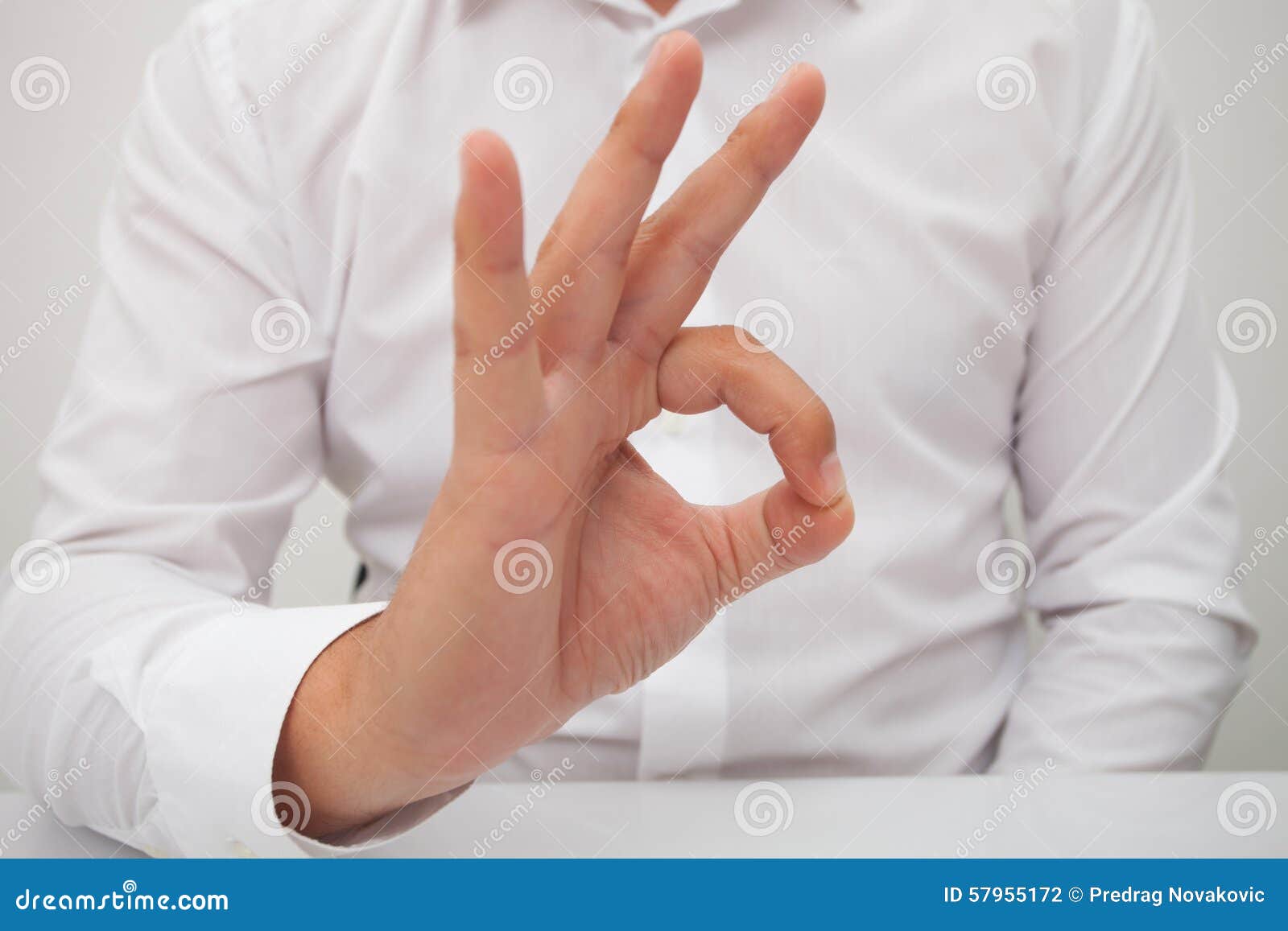 Business Man Giving Okay Sign Stock Photo - Image of standing ...