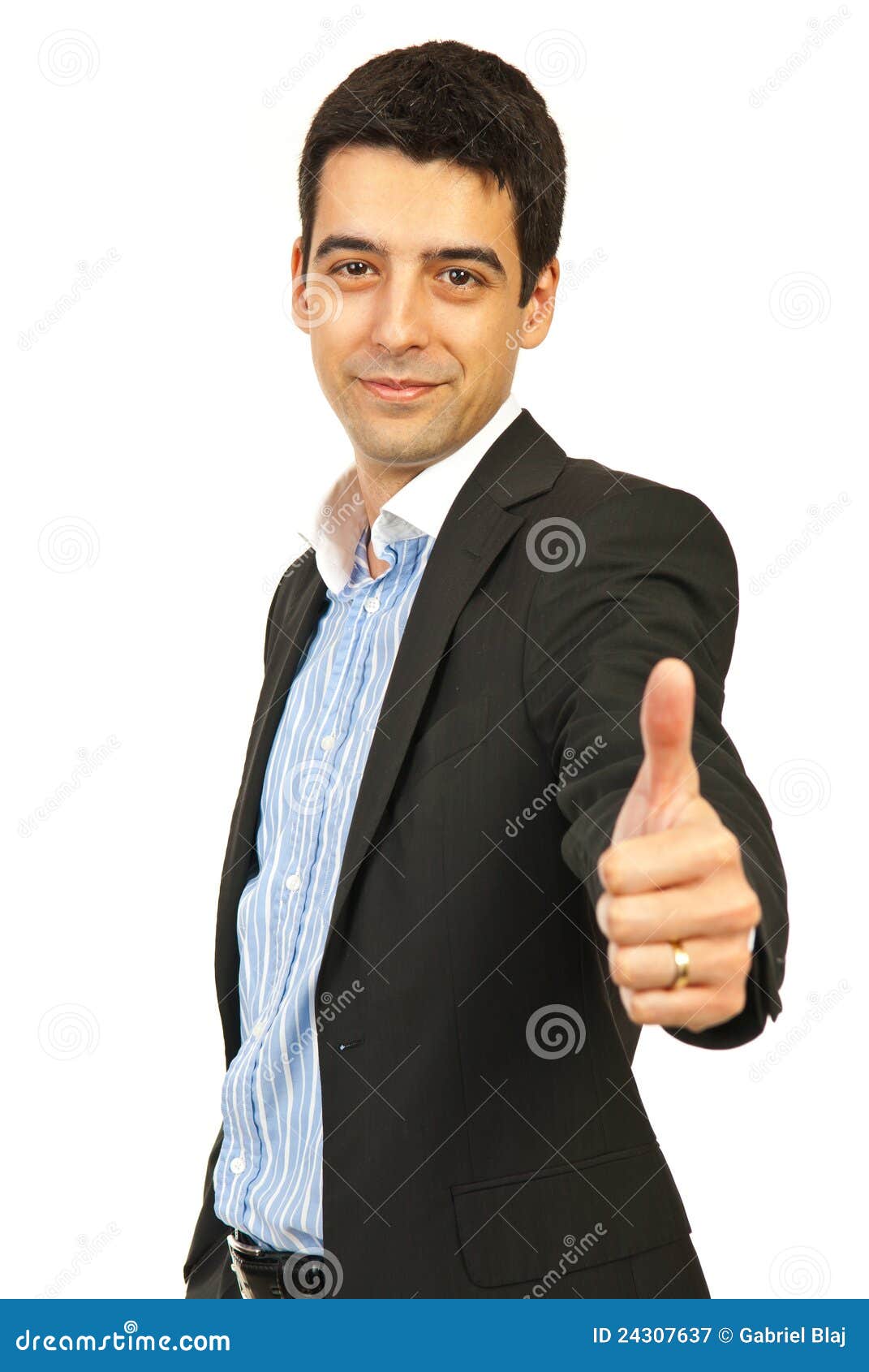 Business Man Giving Thumb Up Stock Image - Image of executive, person ...