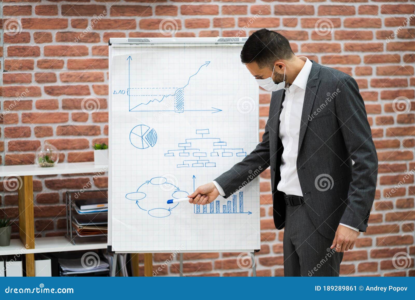 Business Man Giving Training Presentation in Office Stock Image - Image ...