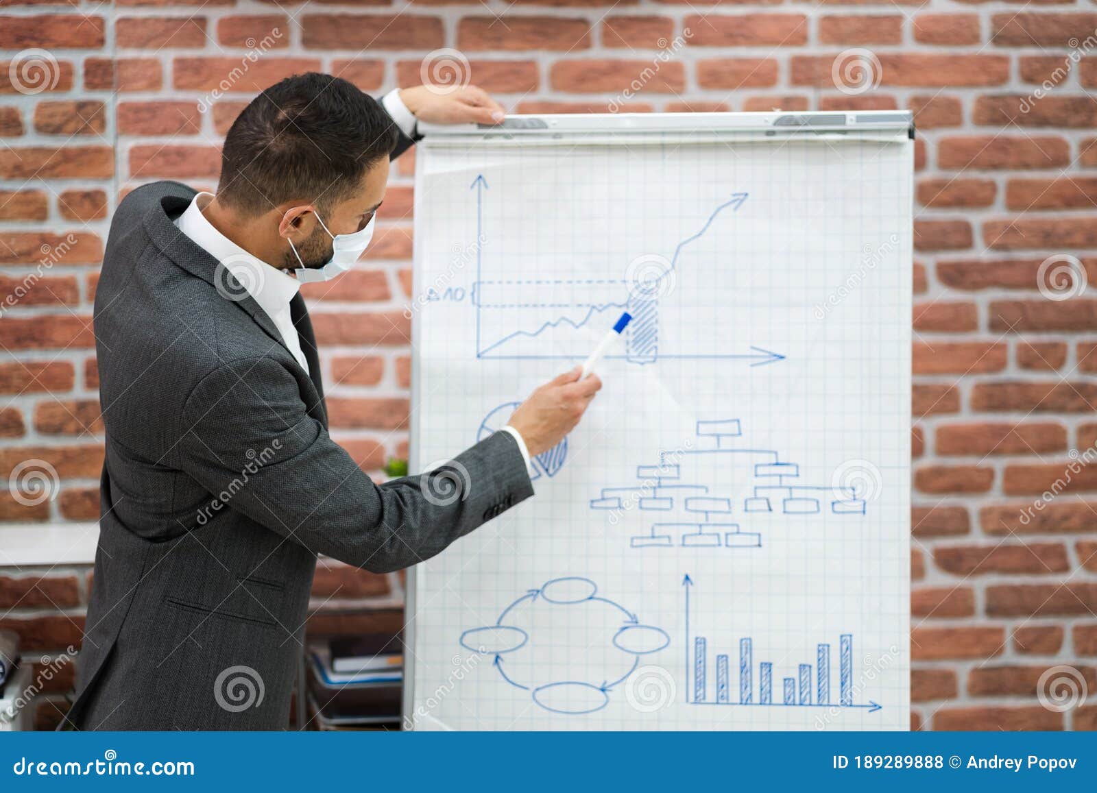 Business Man Giving Training Presentation in Office Stock Photo - Image ...