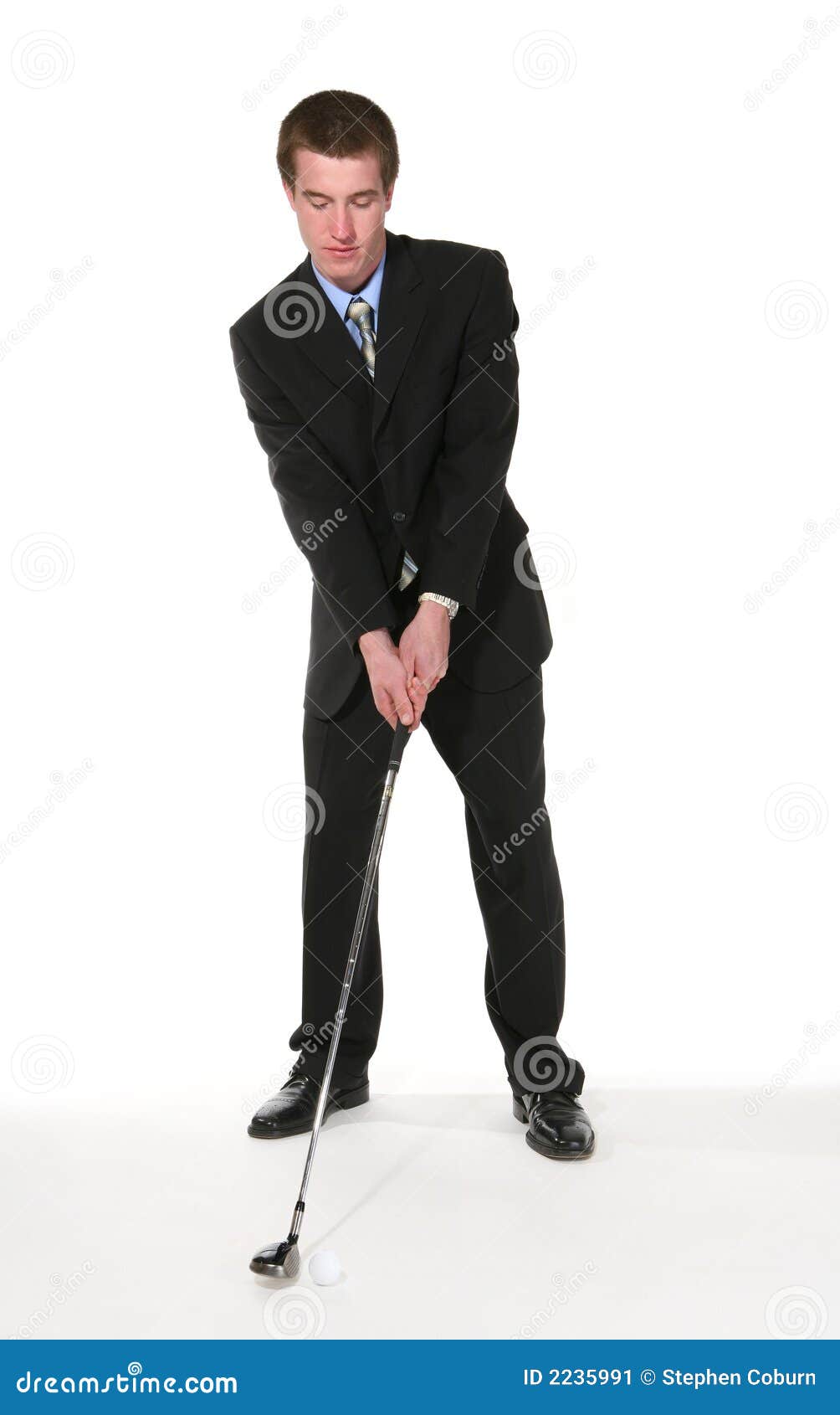 Business Man Golfing stock image. Image of professional - 2235991