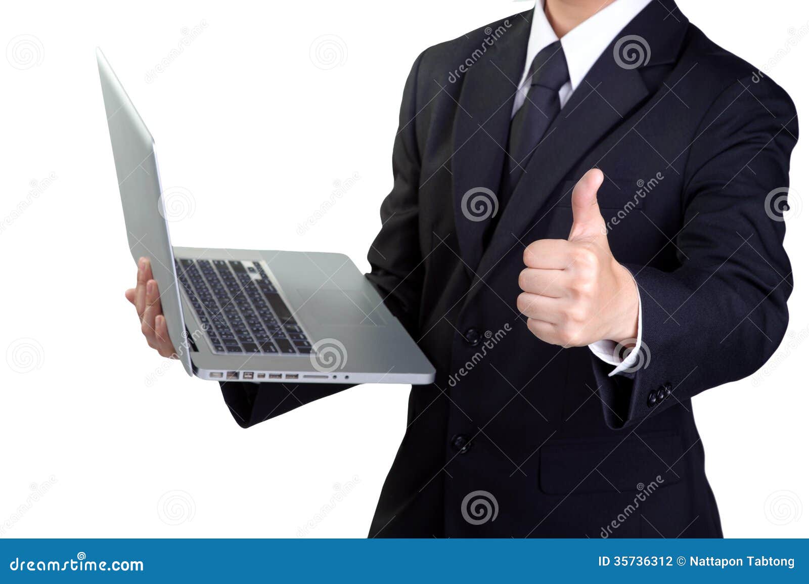 Business Man Good Hand and Sucess Hold Notebook Isolated Stock Photo ...