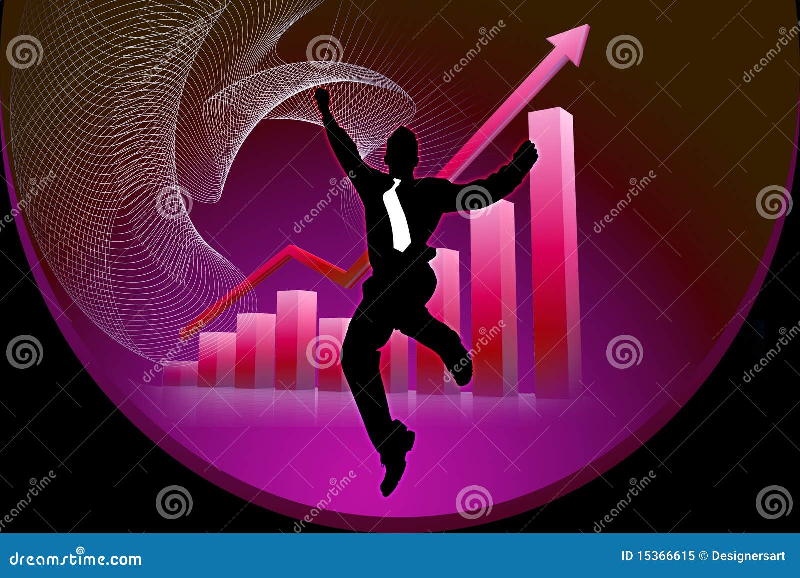 Business man and graph stock illustration. Illustration of difference ...