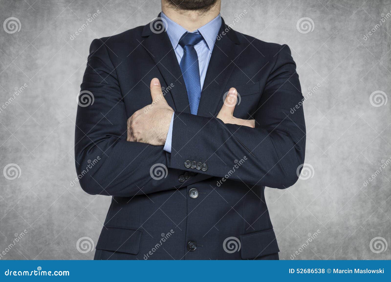 Business Man on the Grey Background Stock Photo - Image of male ...