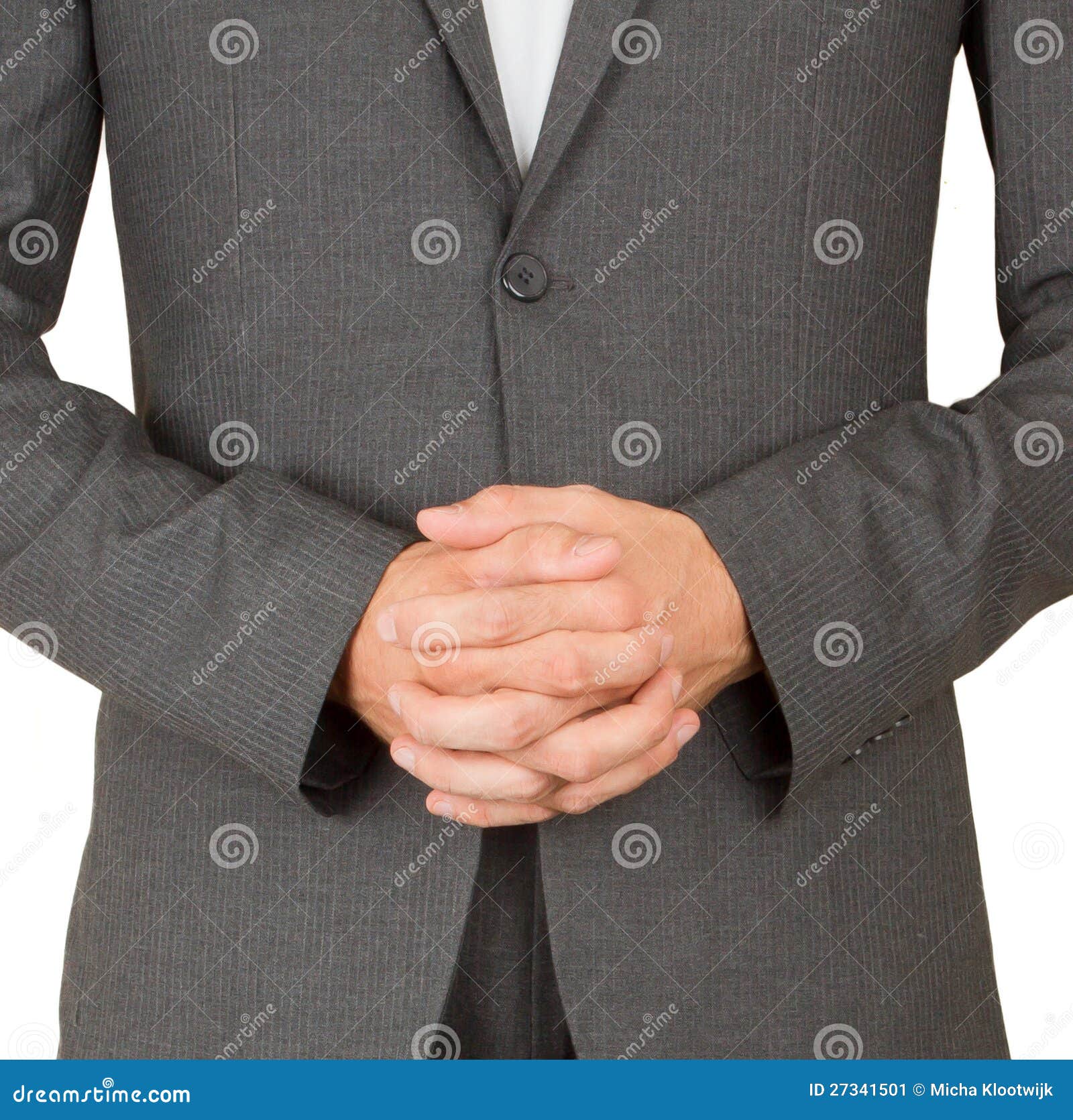Business Man in Grey Suit Praying Stock Image - Image of clasped, calm ...