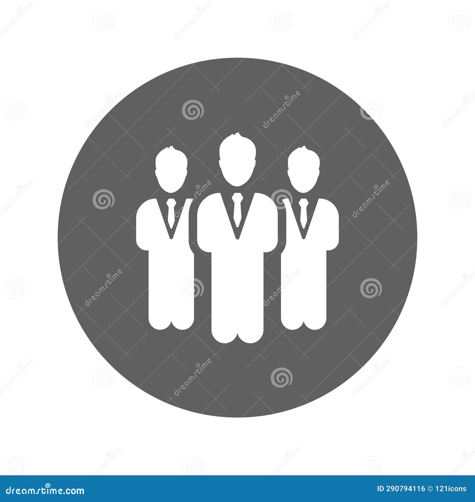 Business Man Group Icon. Line, Outline Symbol Stock Illustration ...