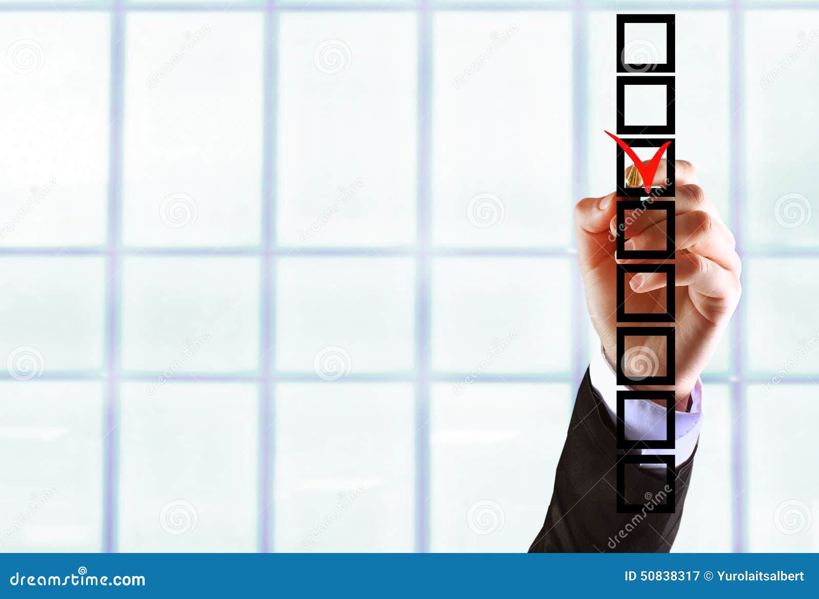 Business Man Hand Choose Check Mark Stock Image - Image of businessman ...