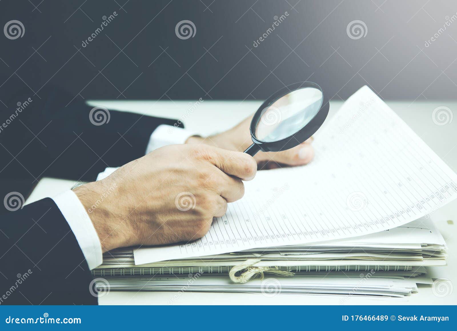 Man hand documents working stock image. Image of accounting - 176466489