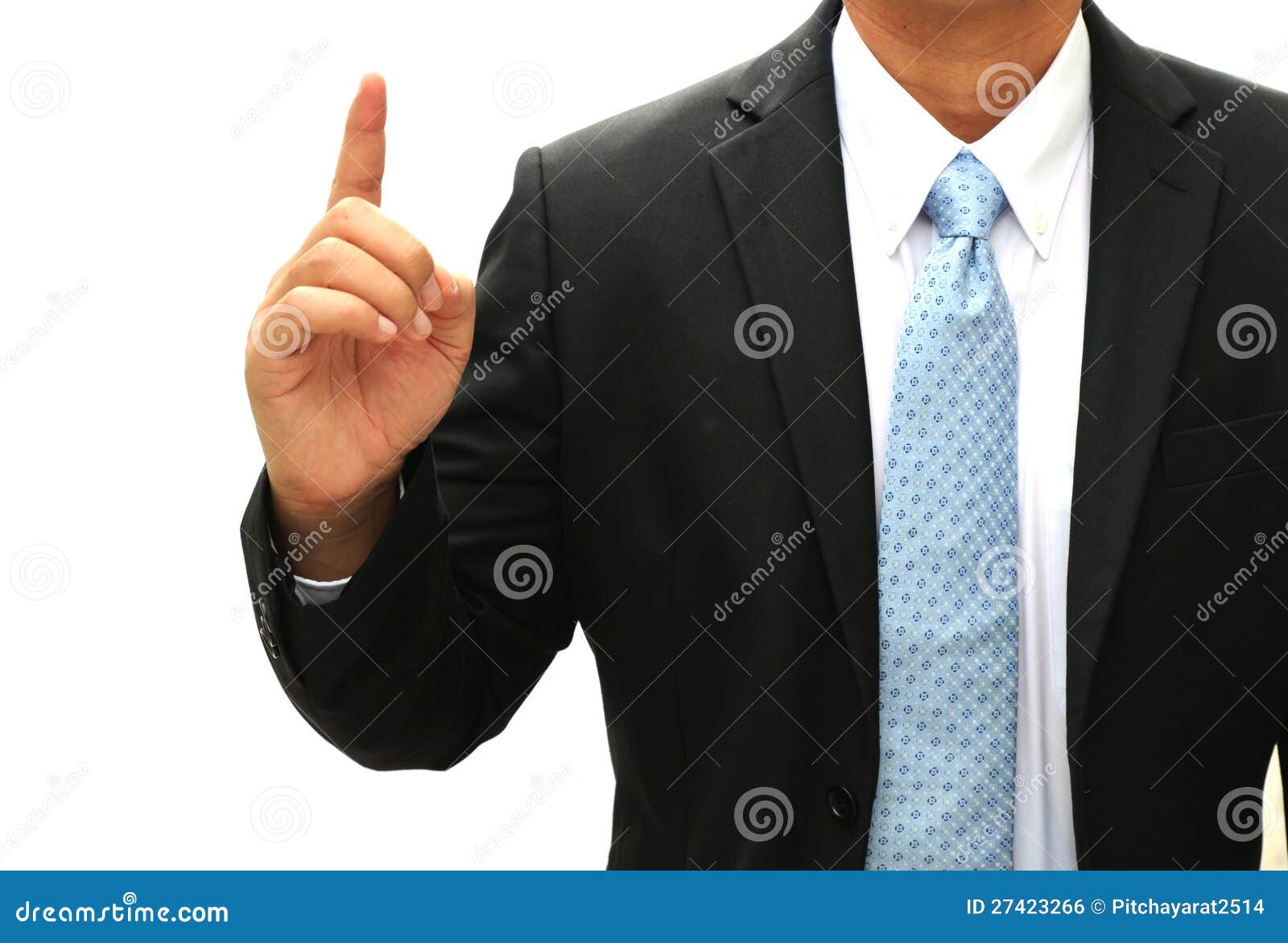 Business Man Hand Doing Something Stock Photo - Image of finger, shirt ...