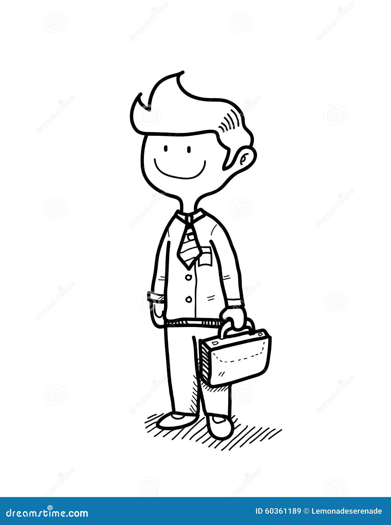 Business Man stock vector. Illustration of salesman, pencil - 60361189