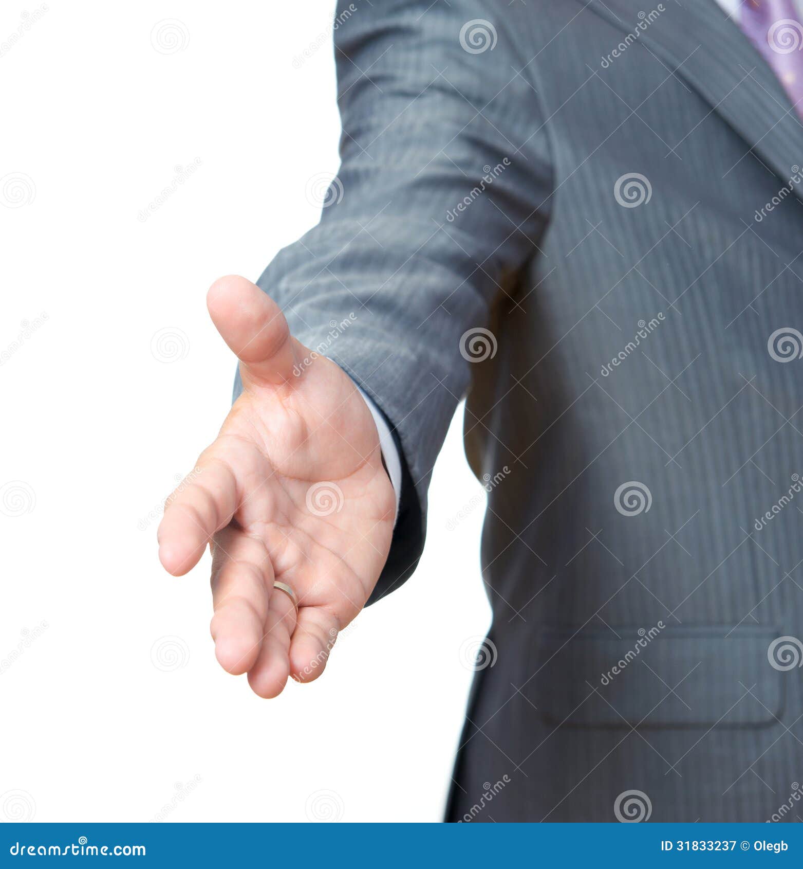 Business Man with Hand Extended To Handshake Stock Image - Image of ...