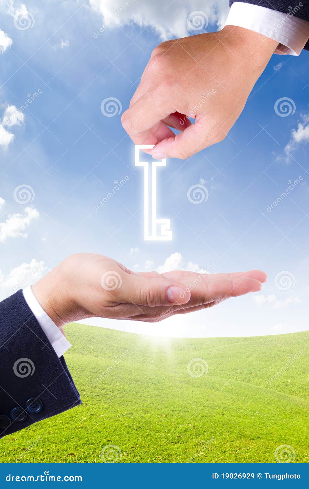 Business Man Hand Giving Key Stock Image - Image of black, blue: 19026929