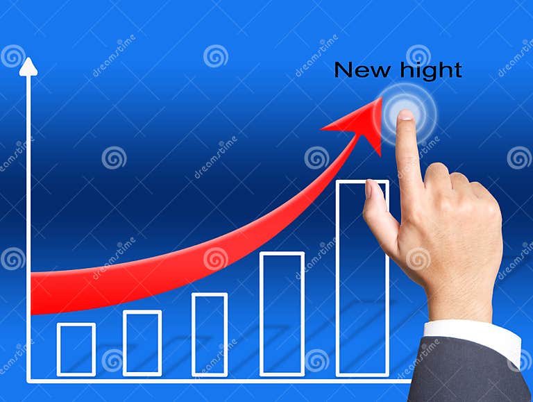 Business man hand graph stock image. Image of financial - 26940543