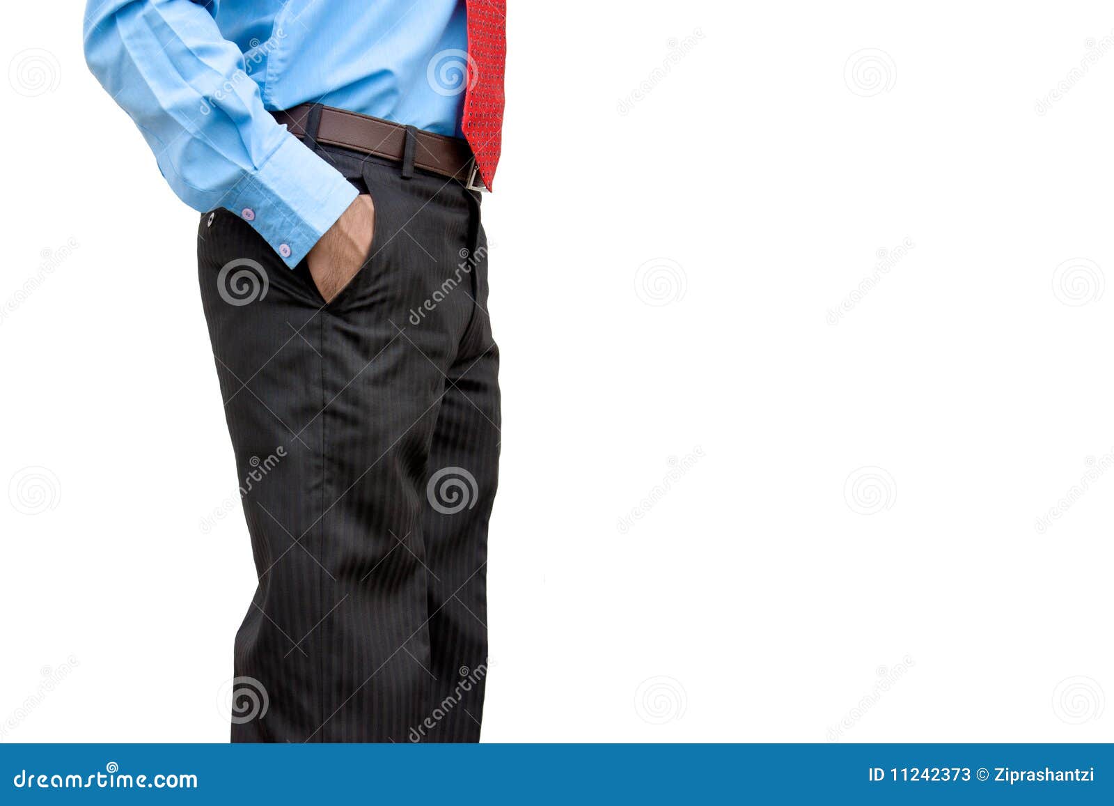 Business Man with a Hand in His Pocket Stock Image - Image of young ...