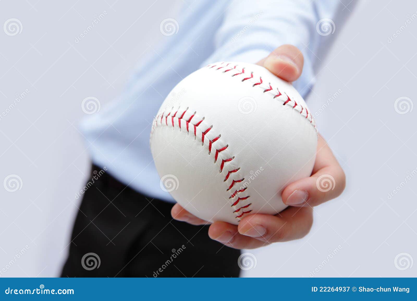 Business Man Hand Holding a Baseball Stock Image - Image of pitching ...