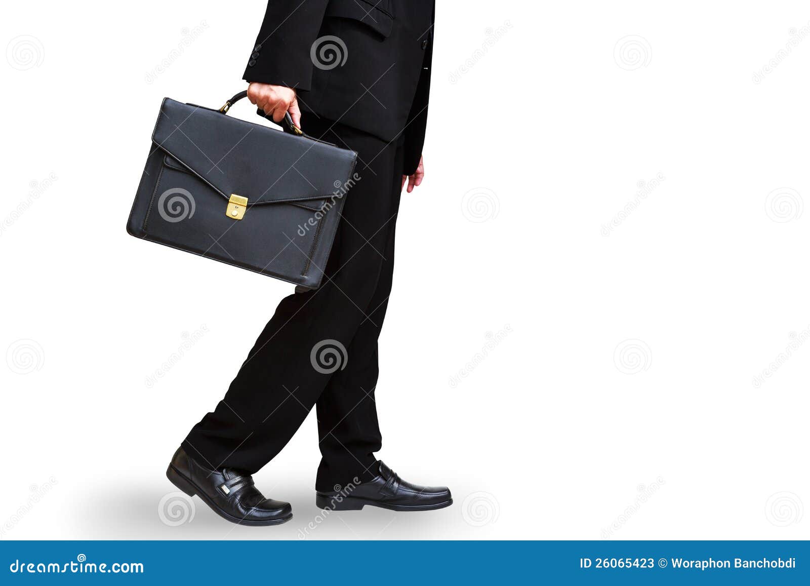 Business Man Hand Holding Briefcase Stock Photos - Image: 26065423