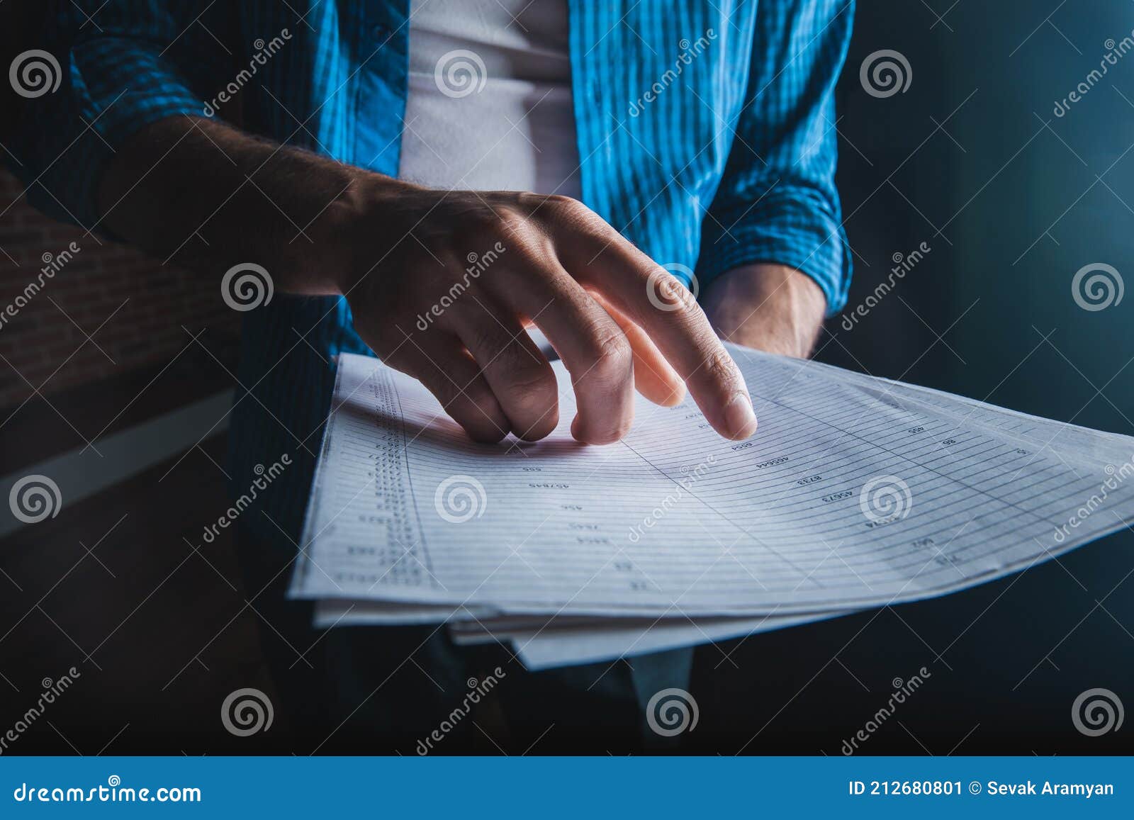Business Man Hand Holding Document. Stock Image - Image of letter ...