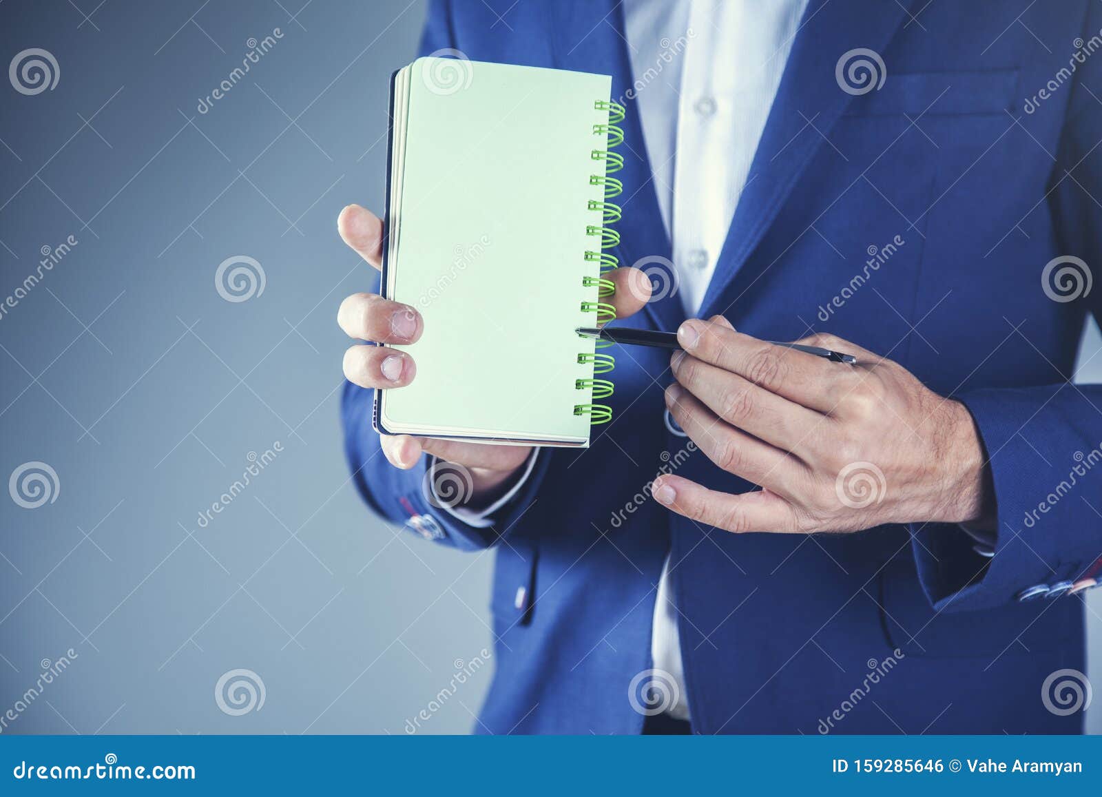 Man hand notepad stock photo. Image of write, business - 159285646