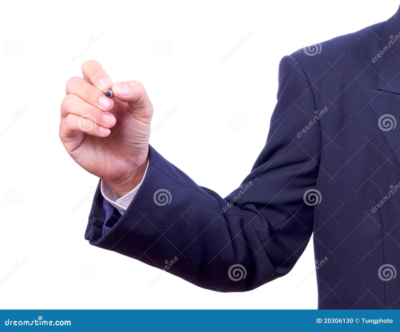 Business Man Hand Holding Pen Stock Photo - Image of positivity ...