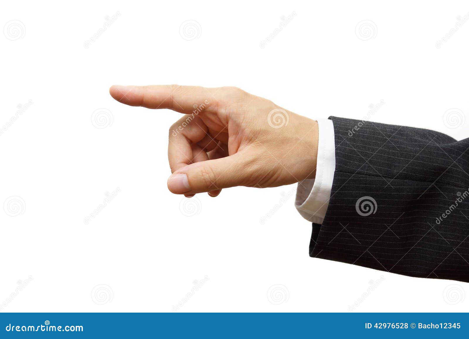 Business Man Hand Pointing or Selecting. Ready for Sample Text Stock ...