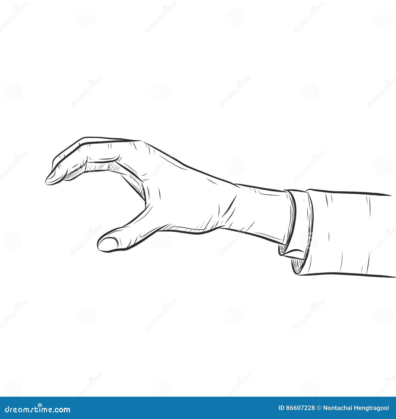 Business man hand punch stock vector. Illustration of draw - 86607228