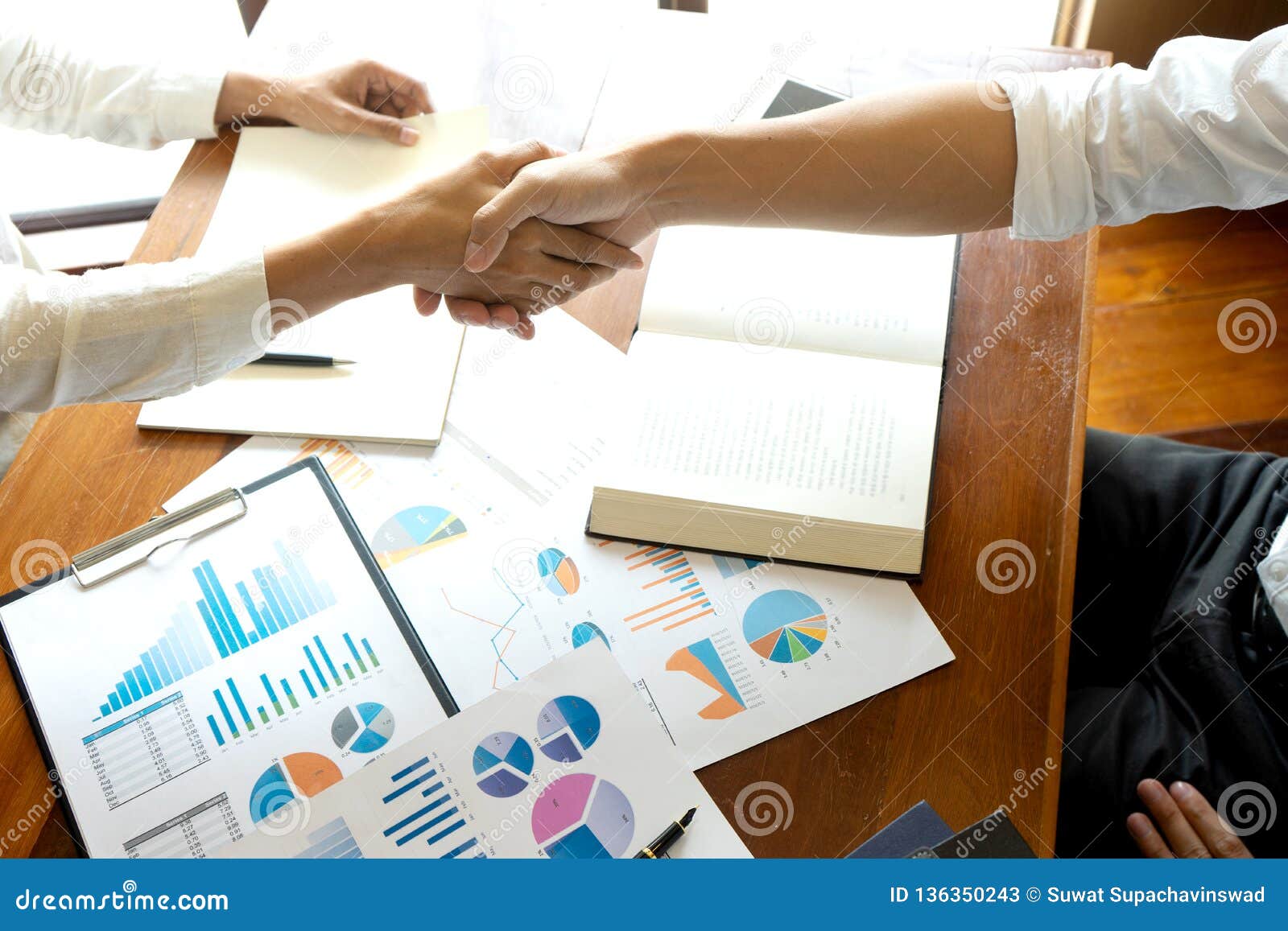 Business Man Hand Shake for Show Teamwork Stock Image - Image of ...