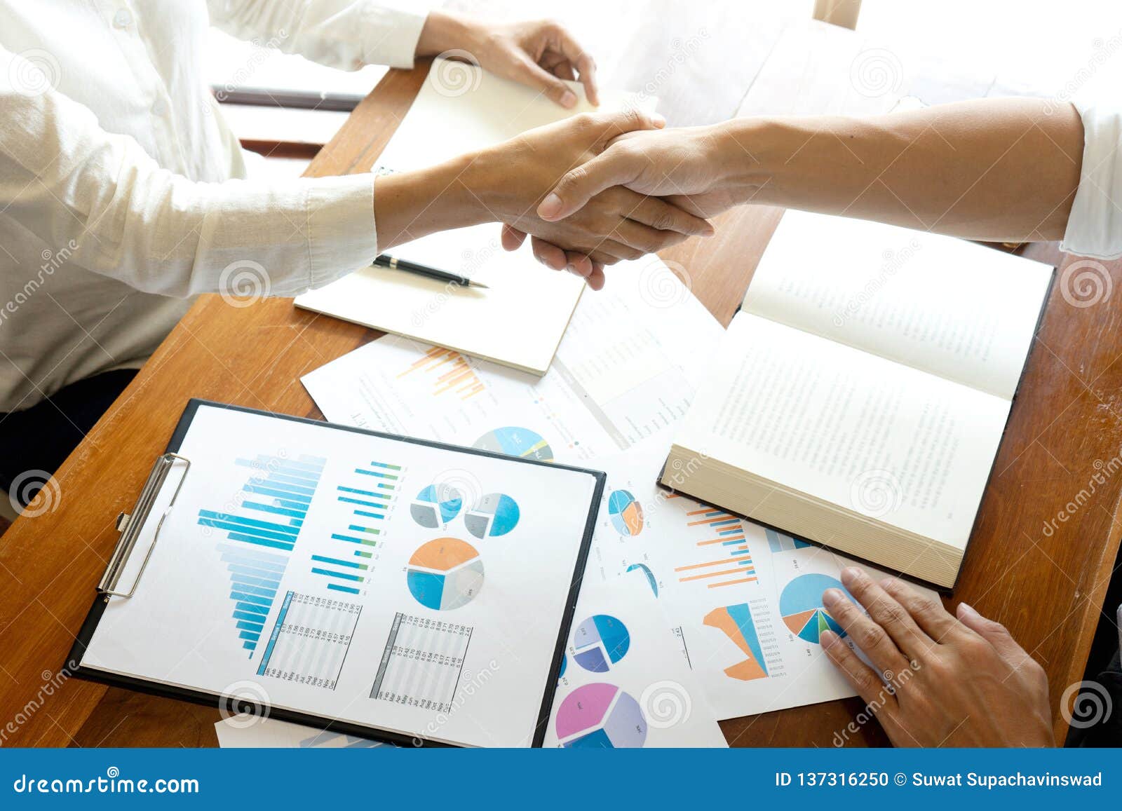 Business Man Hand Shake for Show Teamwork Stock Photo - Image of ...