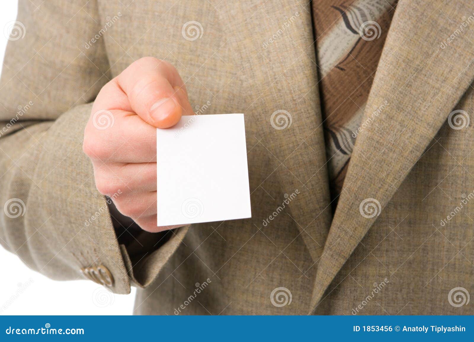 Business Man Hand Show Visiting Card Stock Photo - Image of cooperation ...