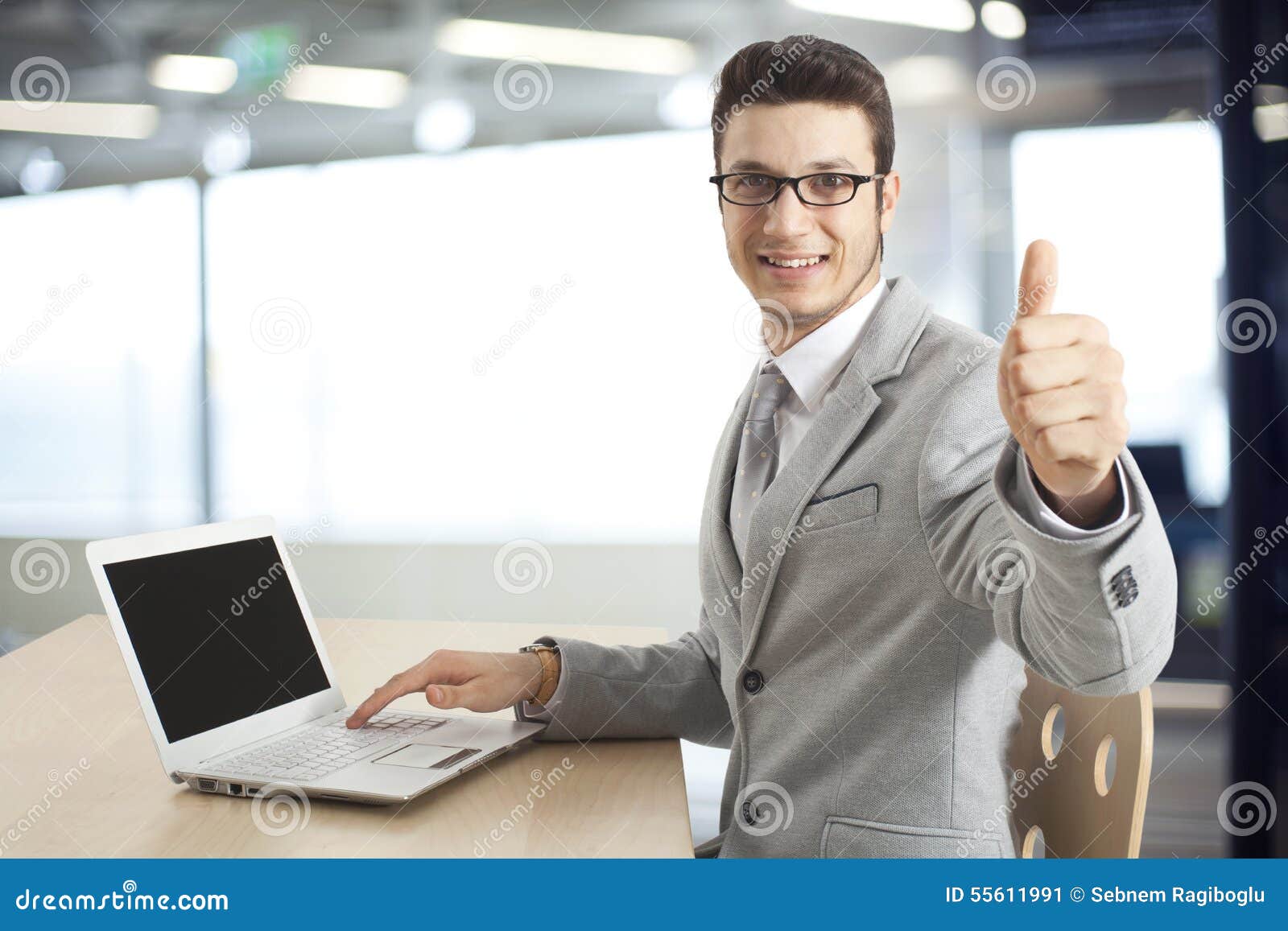 Business Man Hand with Thumb Up Stock Image - Image of successful ...