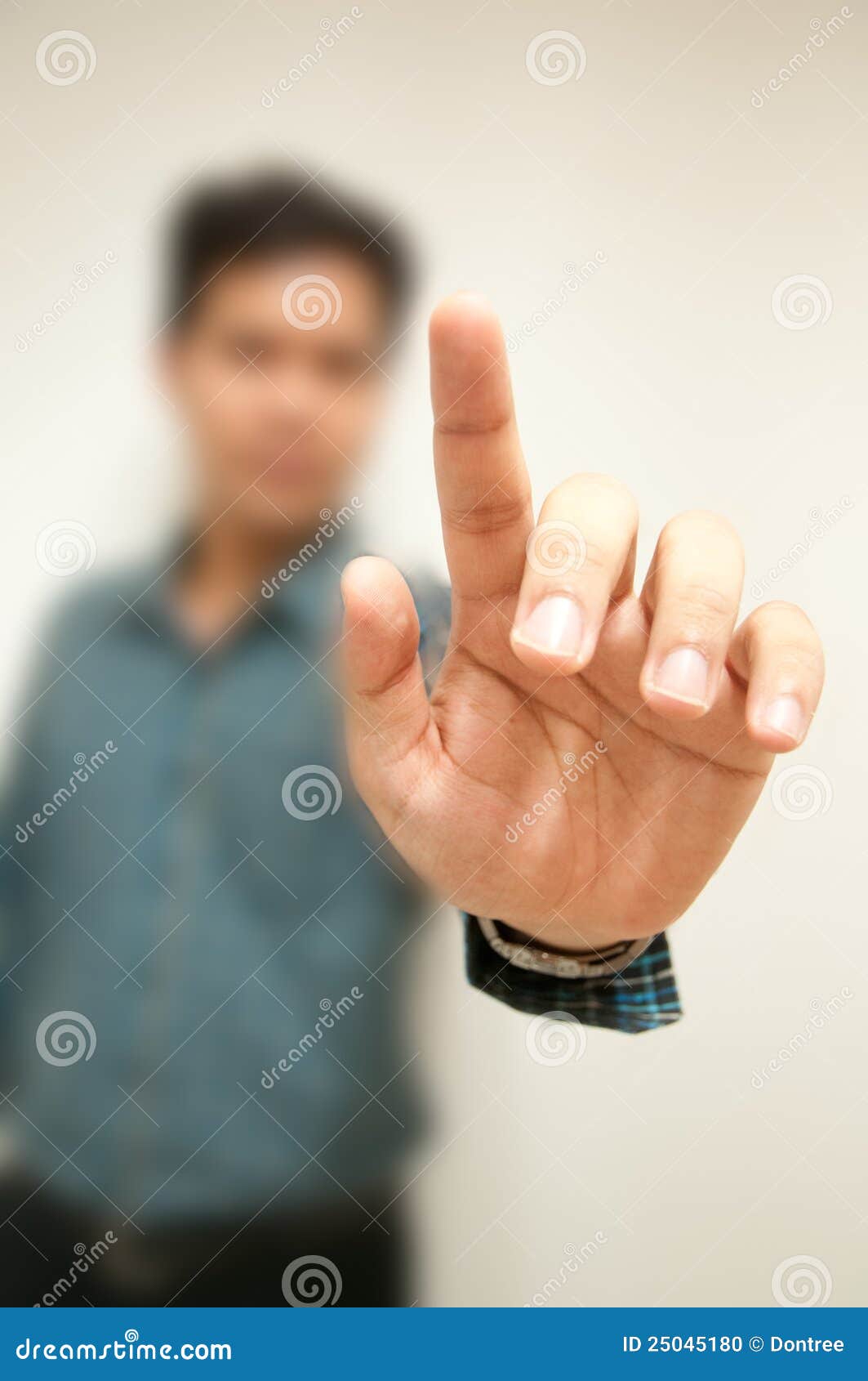 Business man hand touch stock photo. Image of design - 25045180