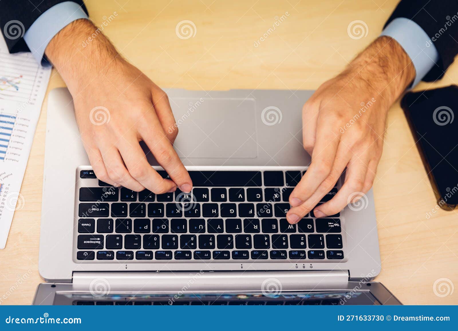 Business Man Hand Using Laptop or Computer Searching for Information in ...