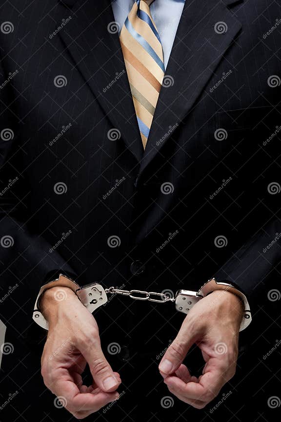 Business man in handcuffs stock photo. Image of jail - 11596576