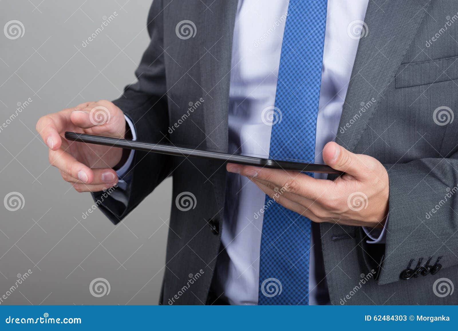 Business Man Hands Holding Tablet Pc Stock Image - Image of computer ...