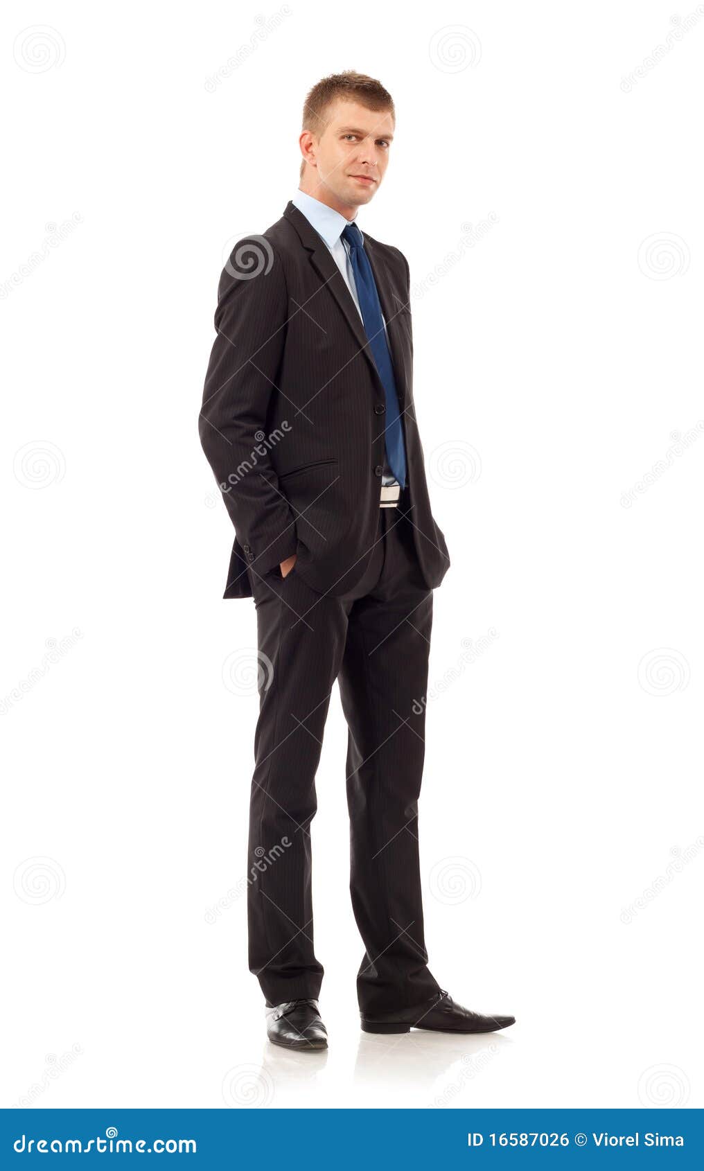Business Man with Hands in Pockets Stock Photo - Image of corporate ...