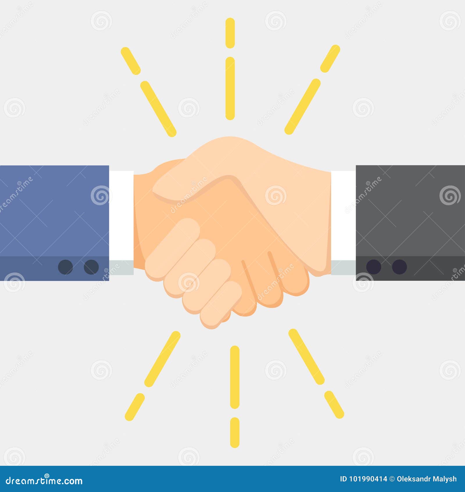Business man handshake stock vector. Illustration of ingredient - 101990414