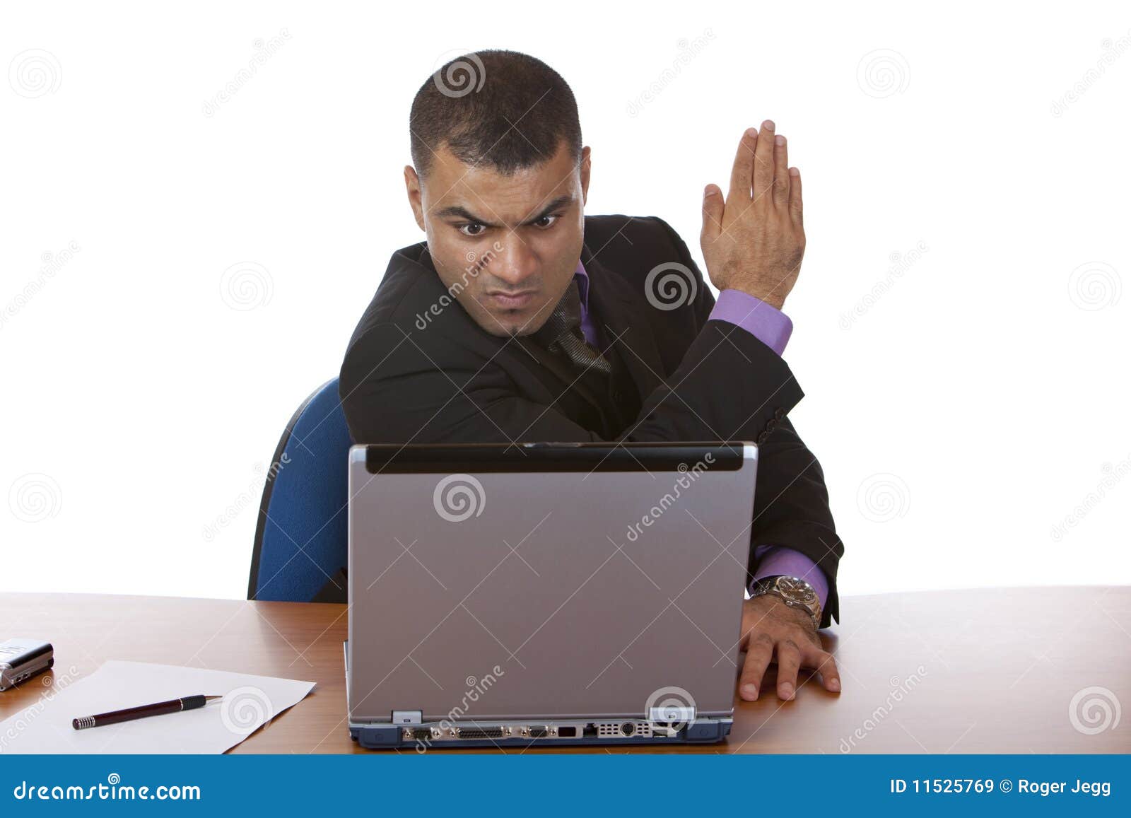 Business Man Has Computer Crash Stock Image - Image of businessman ...