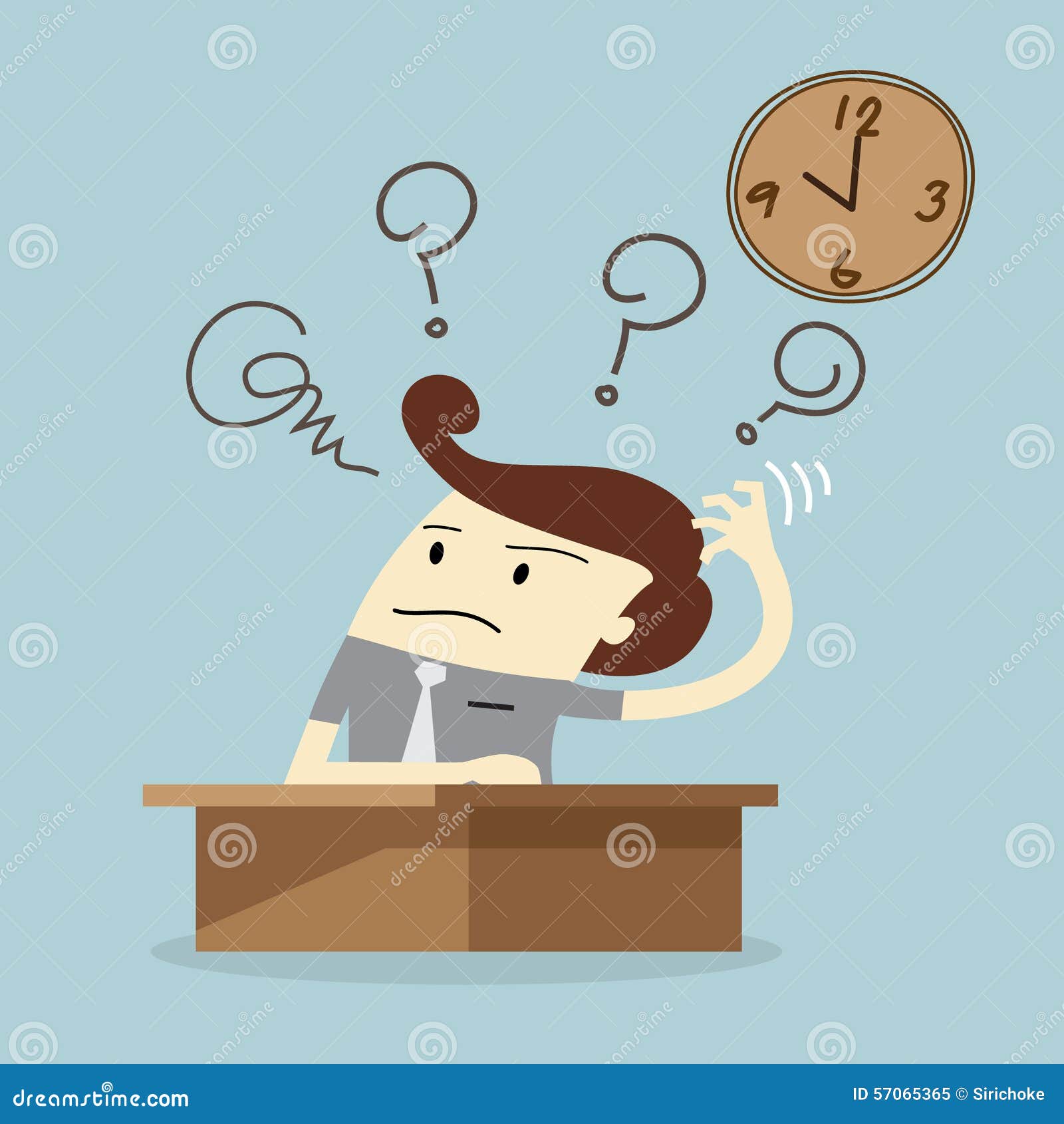 Business Man Has a Waste of Time Stock Vector - Illustration of ...