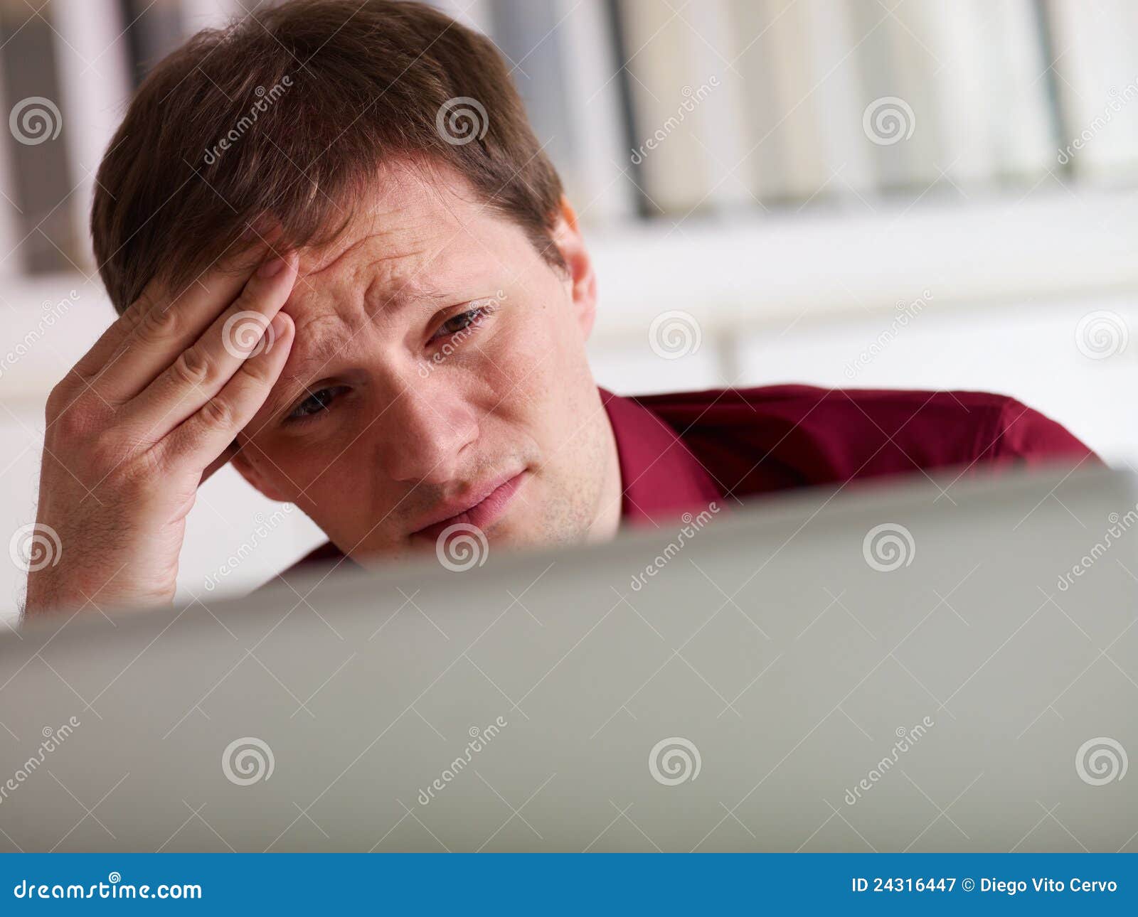 Business Man Having Headache in Office Stock Image - Image of caucasian ...