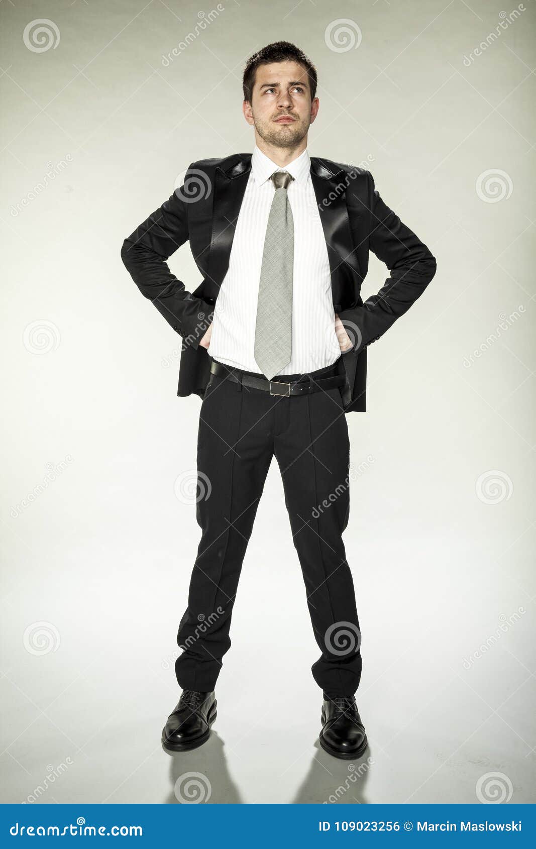 Business Man is a Hero, Looking Up, Portrait Stock Photo - Image of ...
