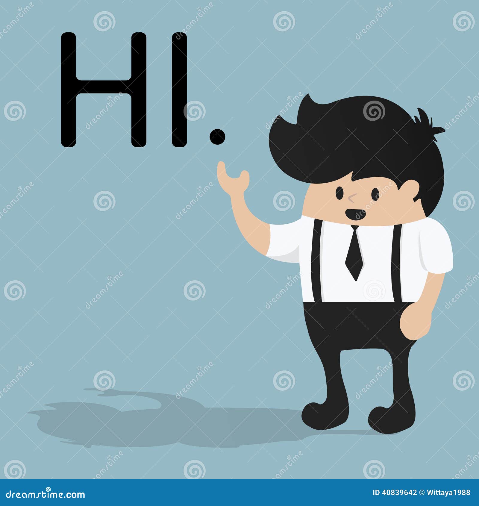 Business man HI stock vector. Illustration of beautiful - 40839642